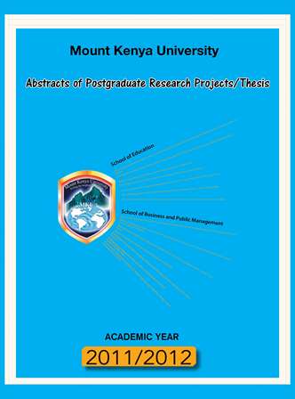 Abstracts of Postgraduate Research Projects/Thesis – College of ...